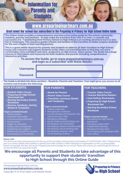 Flyers - Preparing In Primary